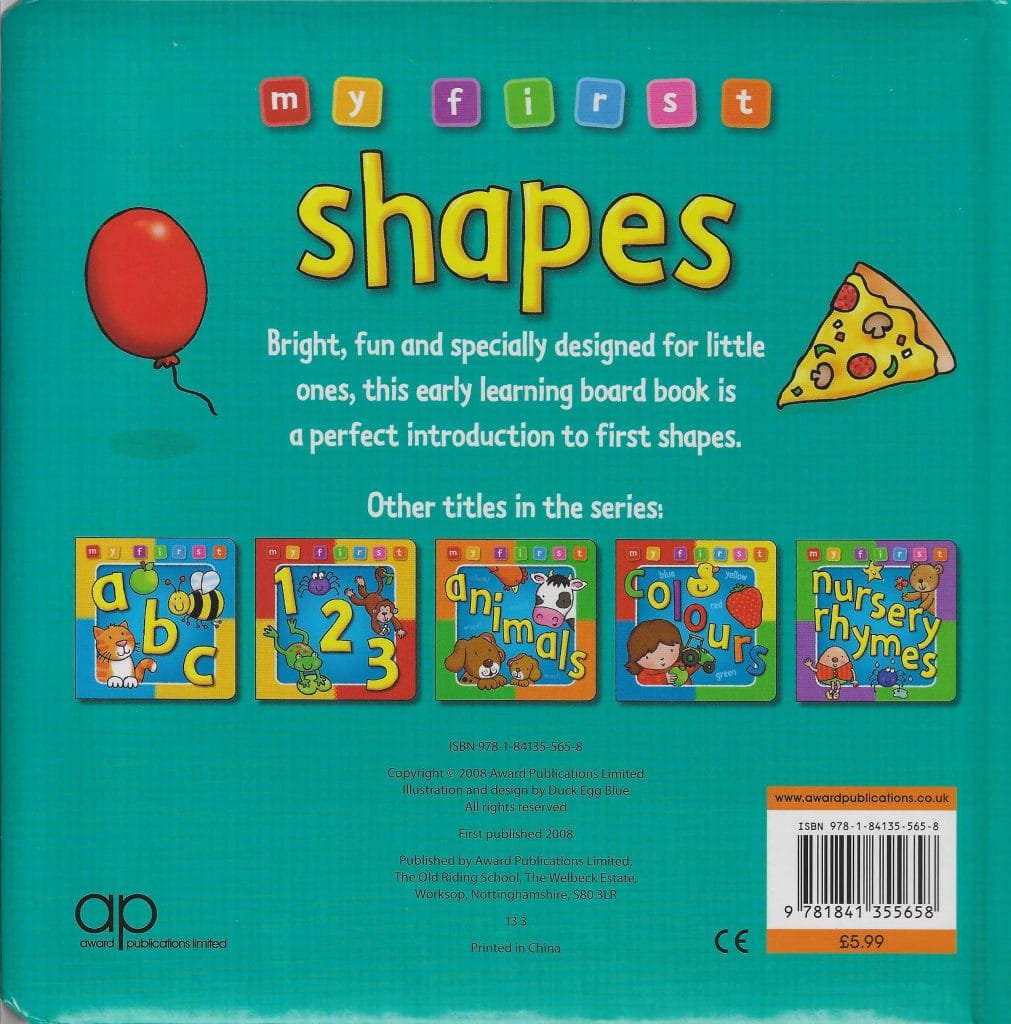 AWARD -MY FIRST SHAPES – Welcome To Crescent Book Shop