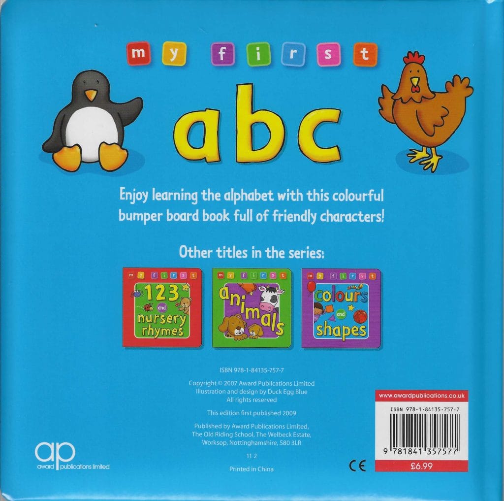 AWARD -MY FIRST ABC – Welcome To Crescent Book Shop