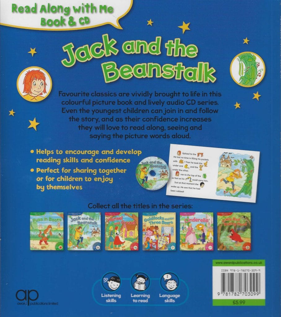 AWARD -READ ALONG WITH ME BOOK & CD JACK AND THE BEANSTALK – Welcome To ...